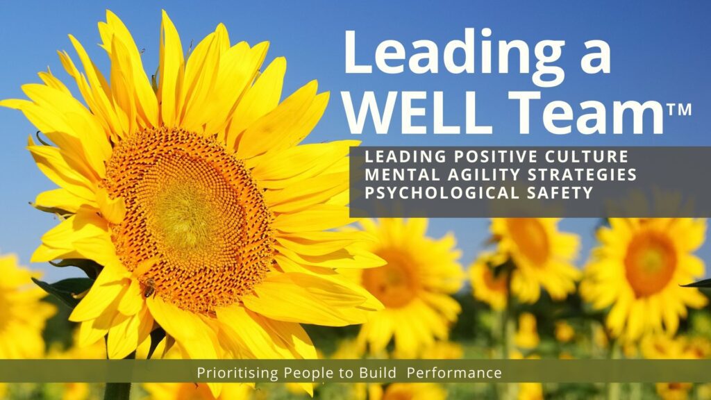 Leading a Well Team - wundertraining.com.au